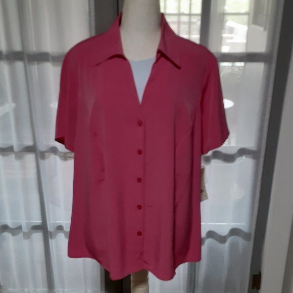 Notations Woman | Tops | 3250 Womens Notations Short Sleeve Collared ...